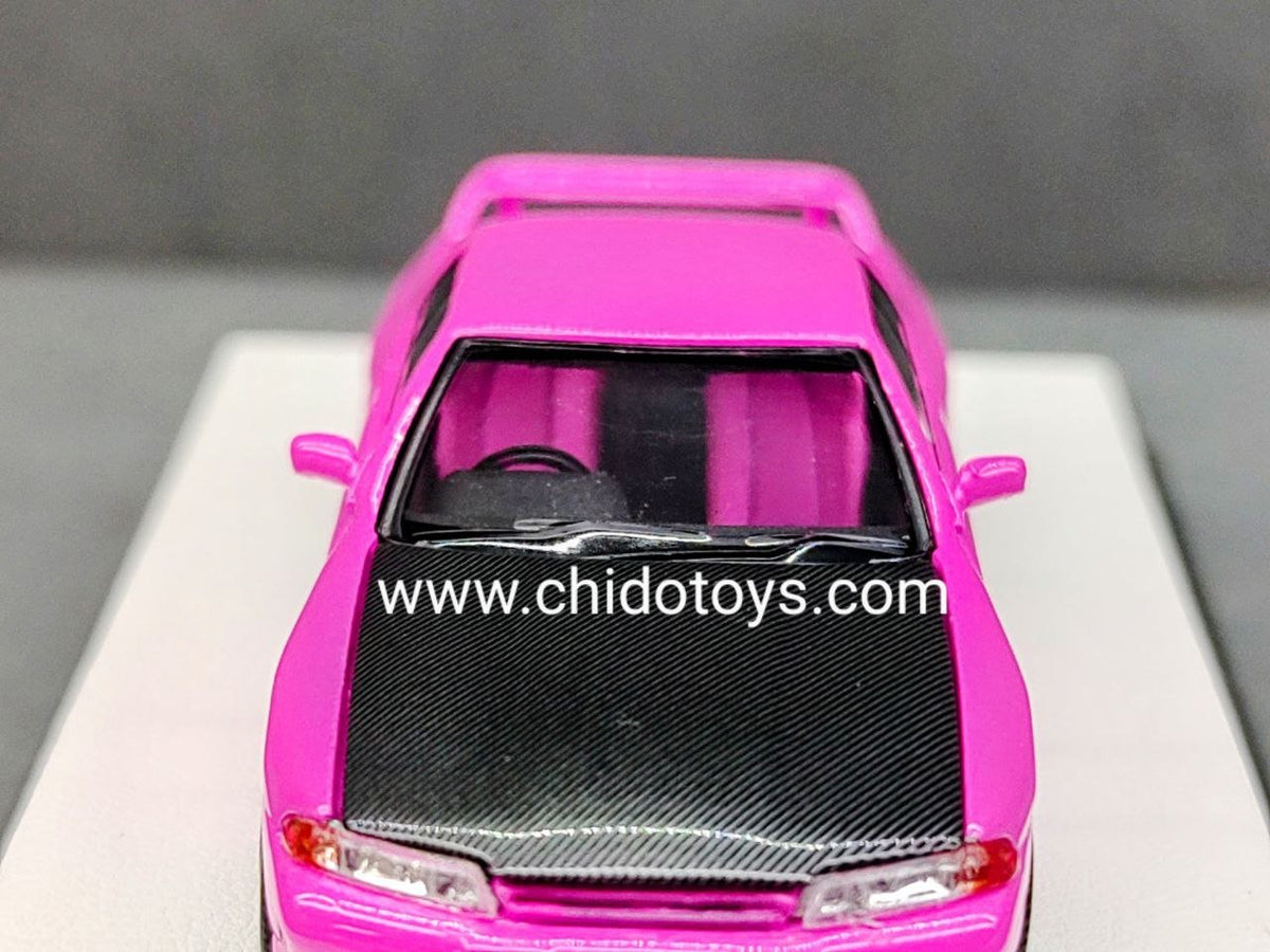 Auto a escala marca Time Micro Modelo Nissan GTR R32 Rose Pink – Chido Toys