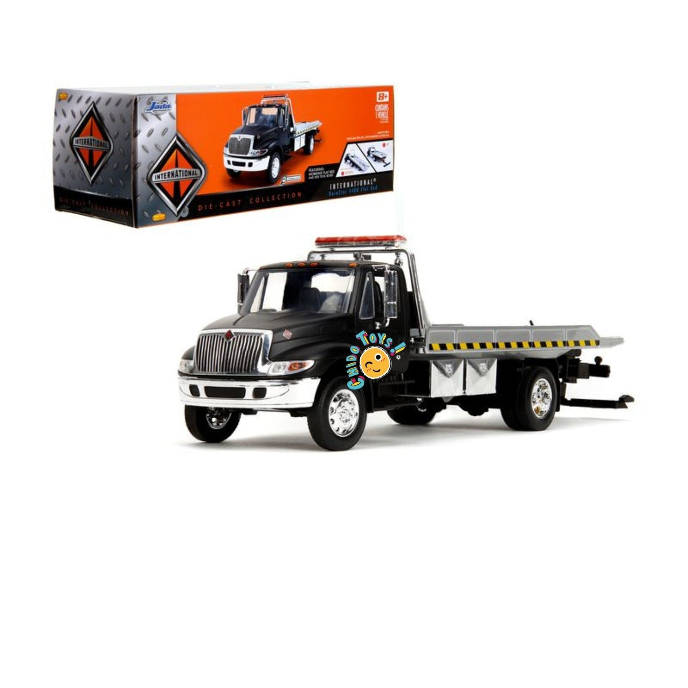 Grúa a escala 1/24 modelo International Durastar 4400 FLATBED – Chido Toys