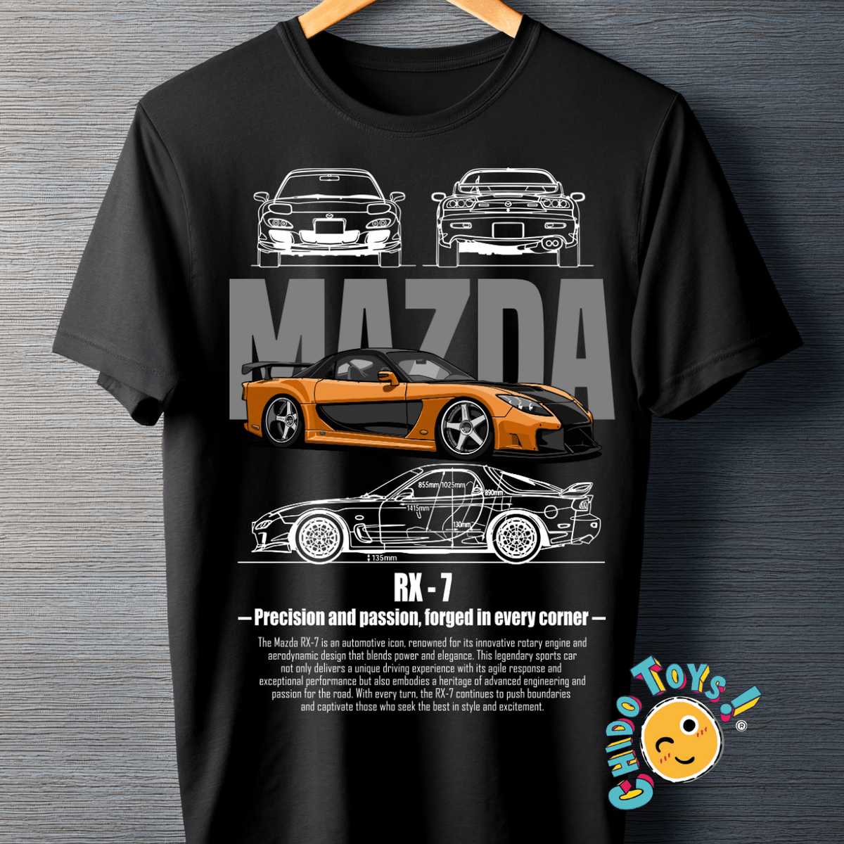 Playera Mazda RX-7 – Rotary Spirit Edition – Chido Toys